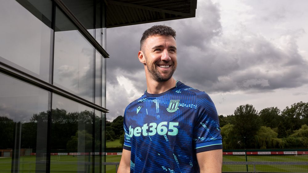 Stoke City FC - Enda Stevens signs for the Potters