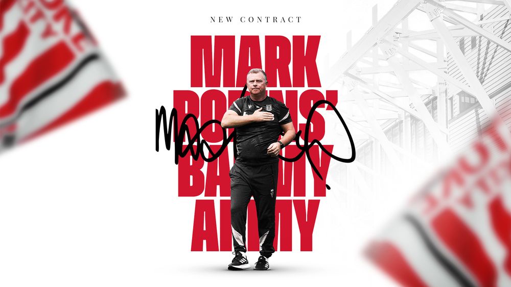 Stoke City FC - Mark Robins signs new Stoke City contract